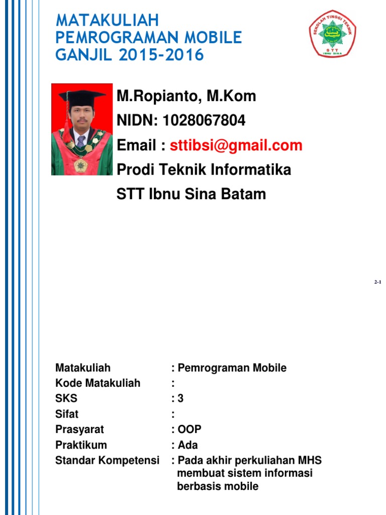 Pemrograman Mobile: Sistem Operasi & Pengembangan | PDF