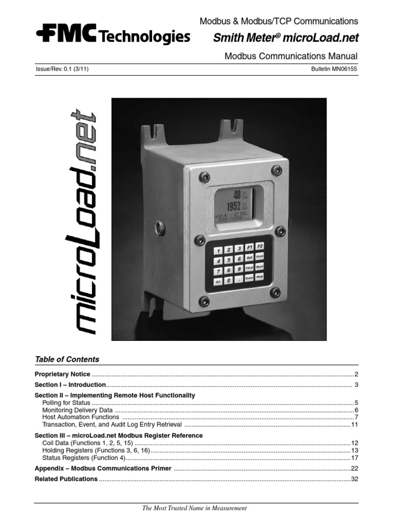 Smith Meter: Modbus & Modbus/TCP Communications | PDF | Port (Computer Networking) | Internet ...