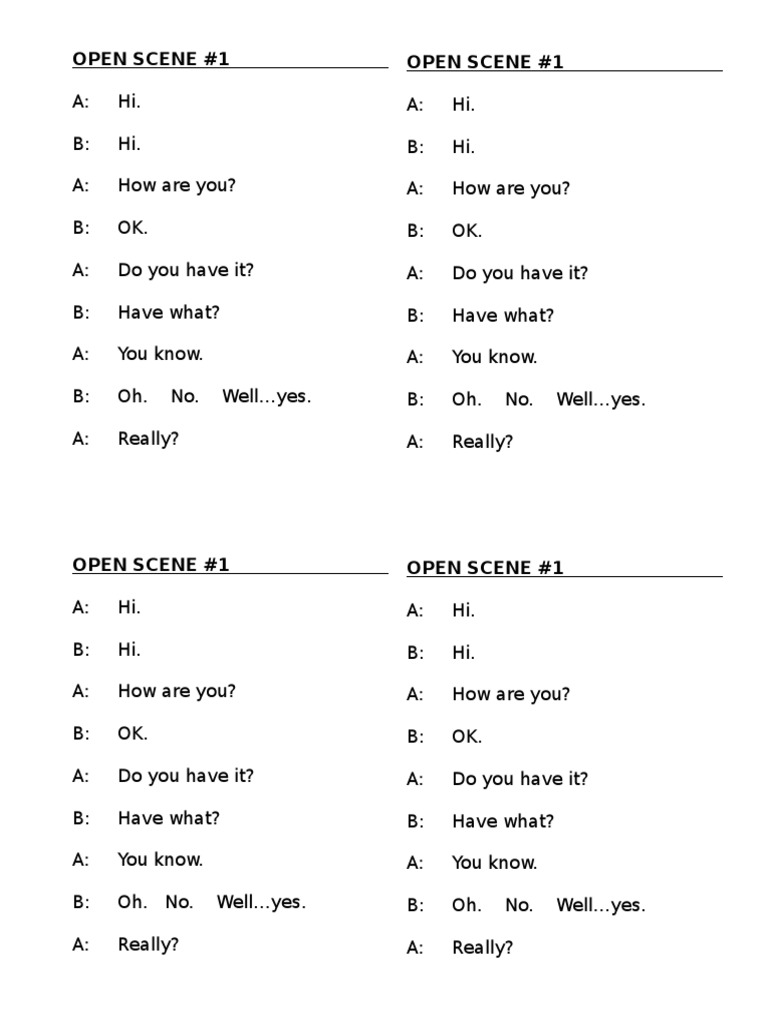 Open Scenes #1,2,3 | PDF | Leisure