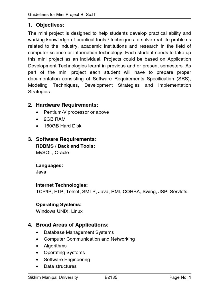 BIT507-Mini Project Guidelines PDF | PDF | Internet Protocol Suite | Operating System
