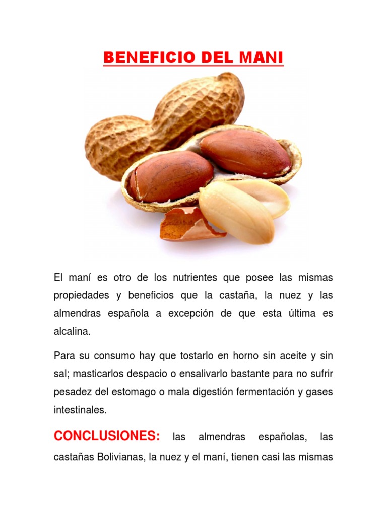Beneficios del Maní para la Salud | PDF