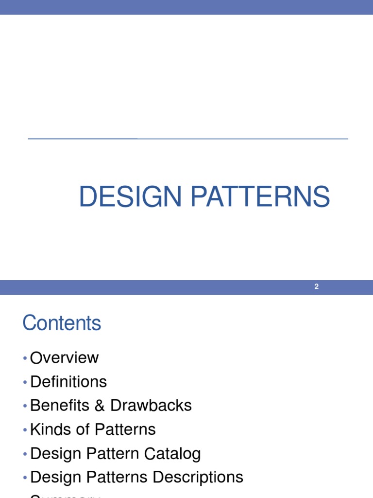 Design Patterns Pdf Software Design Pattern Class Computer Programming