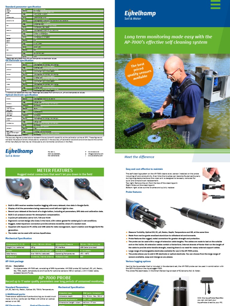 AP7000 Multiparameter Set 1859e 4cc0 | PDF | Salinity | Chemistry