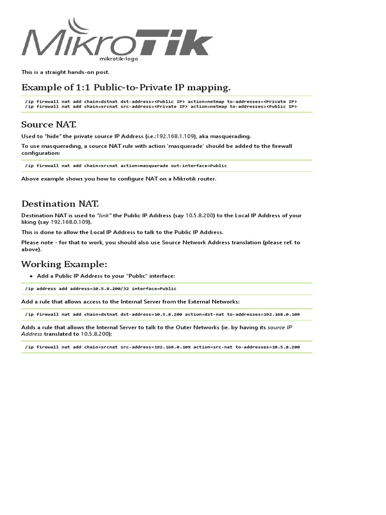 NAT With Netmap and Masquerade | PDF
