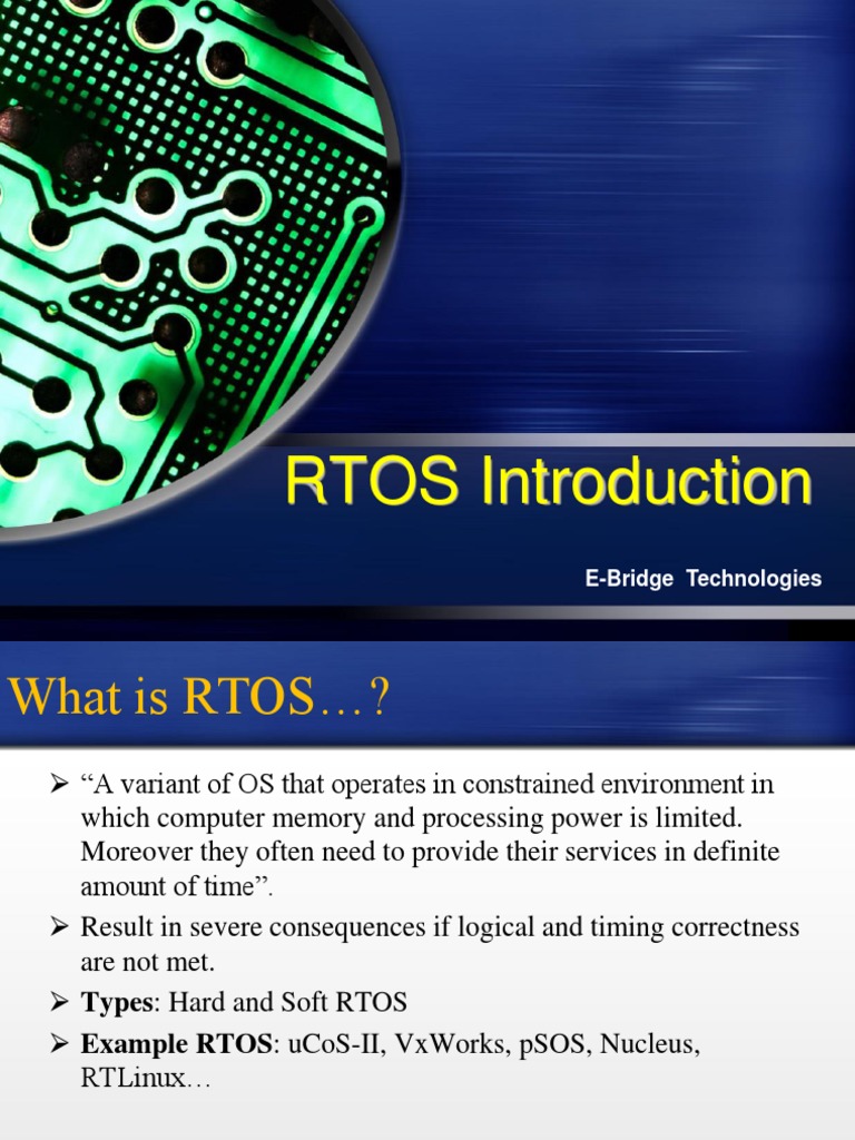RTOS Introduction: E-Bridge Technologies | Download Free PDF | Scheduling (Computing ...