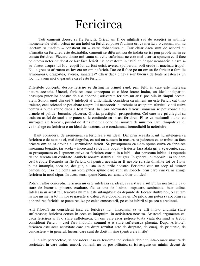 Fericirea | PDF