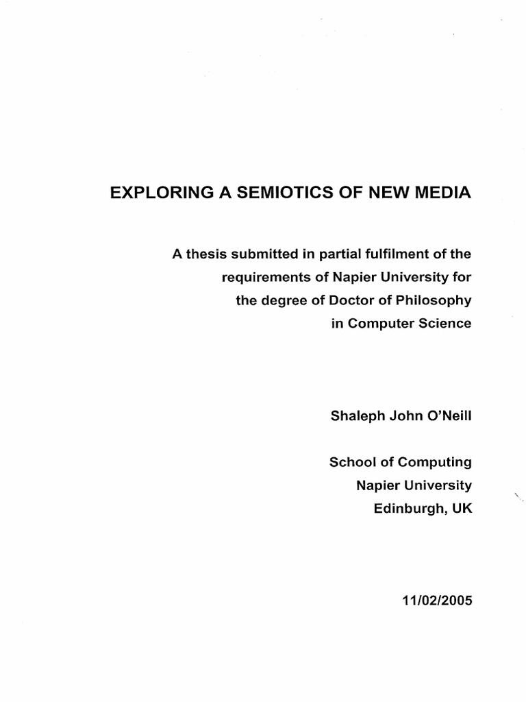 Exploring A Semiotics of New Media PDF | PDF | Human–Computer Interaction | New Media