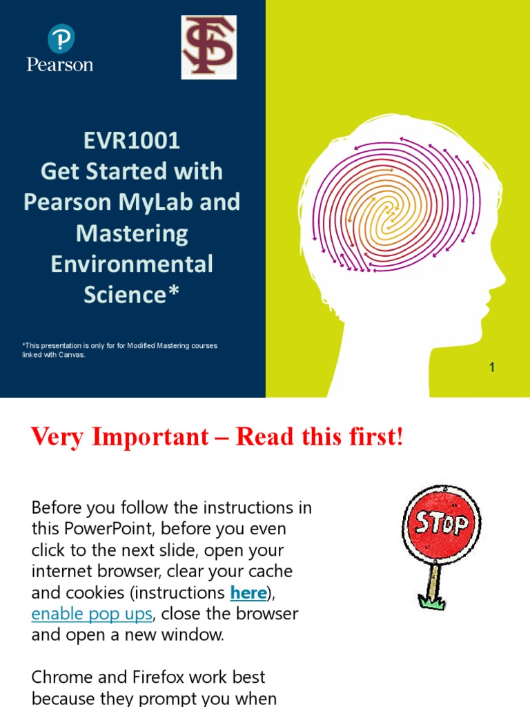 EVR1001 Pearson MyLab and Mastering Registration Guide 122118 | PDF ...