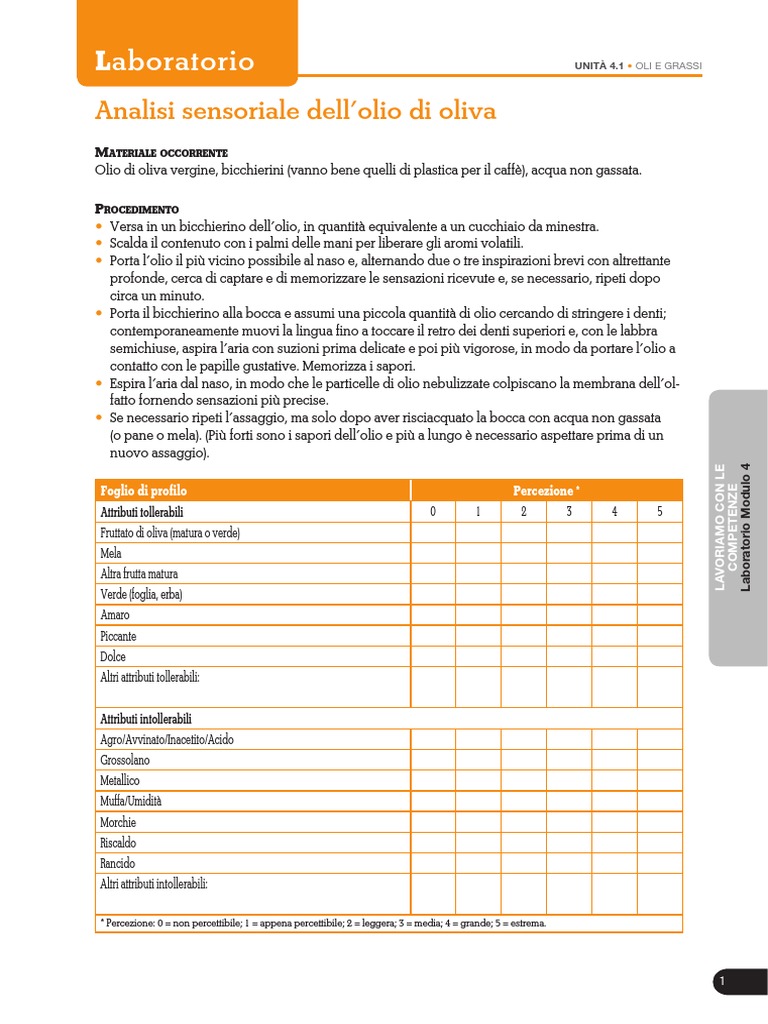 Scheda Di Degustazione | PDF