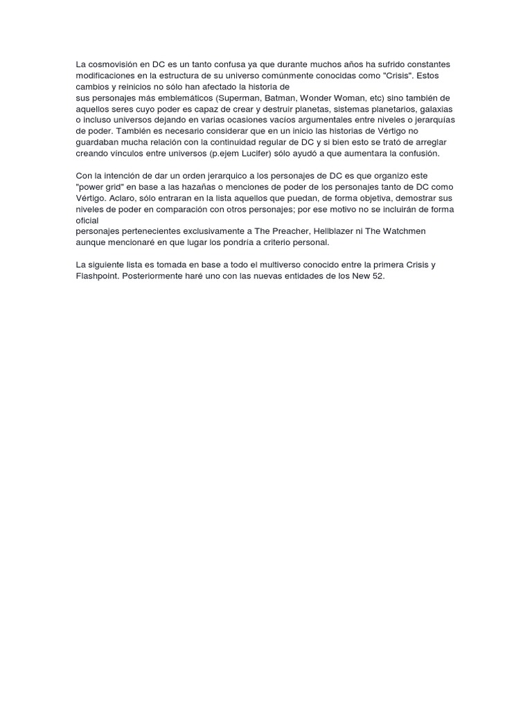 DC Power Grid | PDF | Superhombre | DC comics