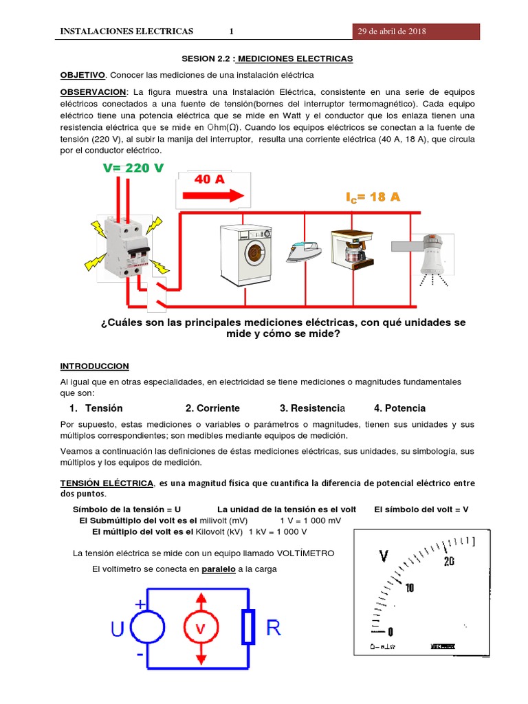 003 Sesion 2 2 Mediciones Electricas Pdf Descargar Gratis Pdf
