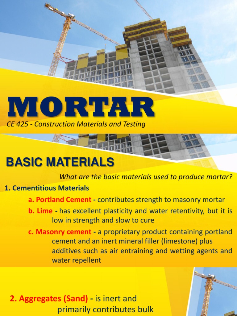 Mortar | PDF | Mortar (Masonry) | Concrete