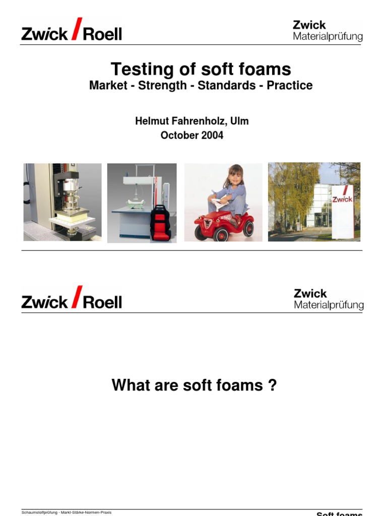 Testing Methods and Standards for Soft Polyurethane Foams | PDF ...