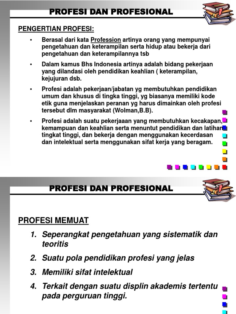 Profesi & Profesional | PDF