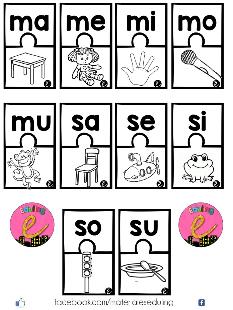 Tarjetas Sílabas 2 | PDF