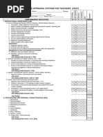 Teacher Performance Evaluation Cover Sheet | PDF | Educational ...