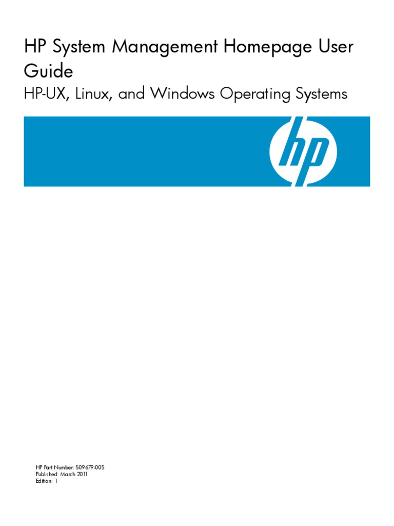 HP System Management Homepage User Guide | PDF | Public Key Certificate ...