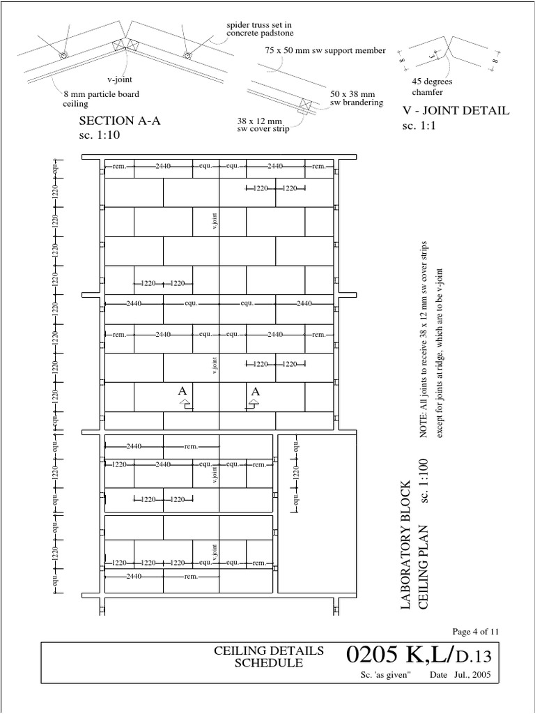 0205 D.13 Ceiling Details Schedule-Model | PDF