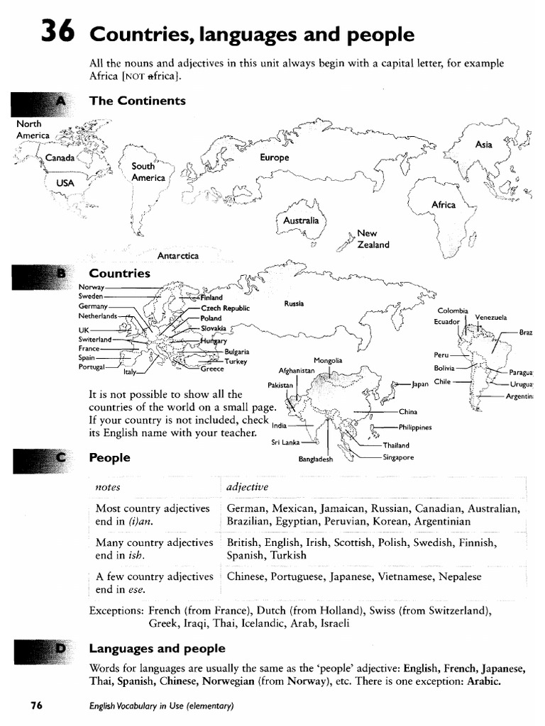 Ejercicios Nacionalidades | PDF