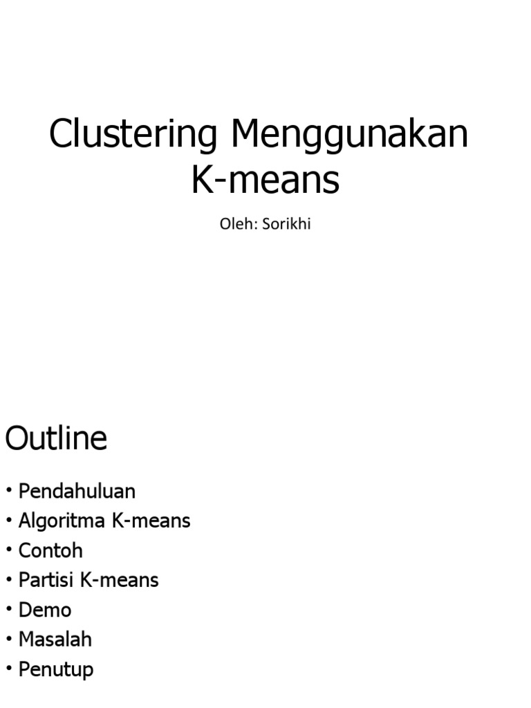 Algoritma K-Means | PDF