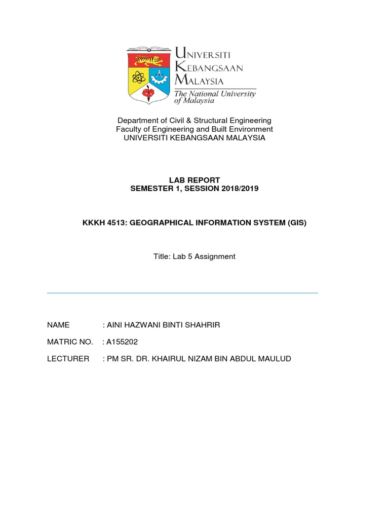 Lab Report SEMESTER 1, SESSION 2018/2019 | PDF