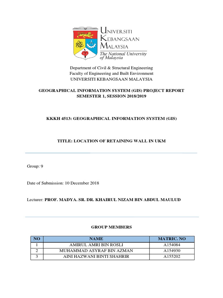 GIS Project Report | PDF | Geographic Information System | Geography