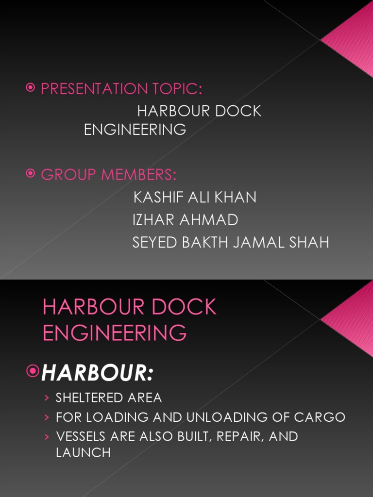 Presentation Topic:: Harbour Dock Engineering | PDF | Tide | Harbor