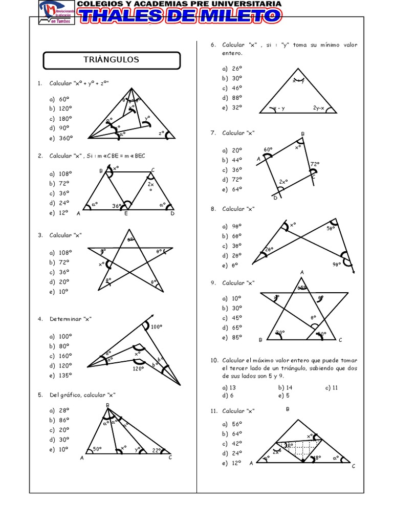 02 Triángulos I Propiedades Básicas | PDF | Triángulo | Politopos