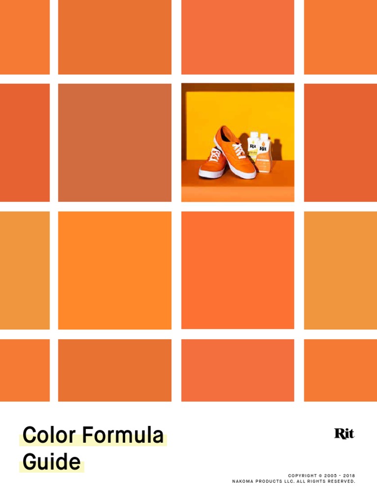 Rit Dye Color Formulas Guide PDF | PDF | Dyeing | Blue