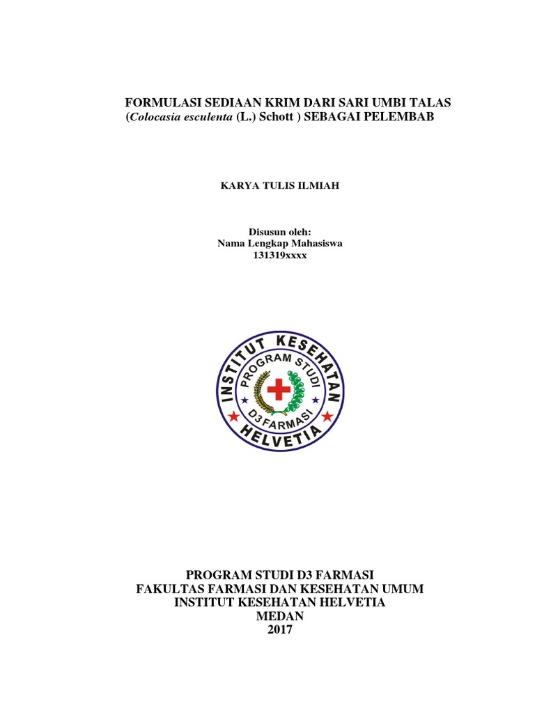 Format Penulisan Kti D3 Farmasi New 1 | PDF