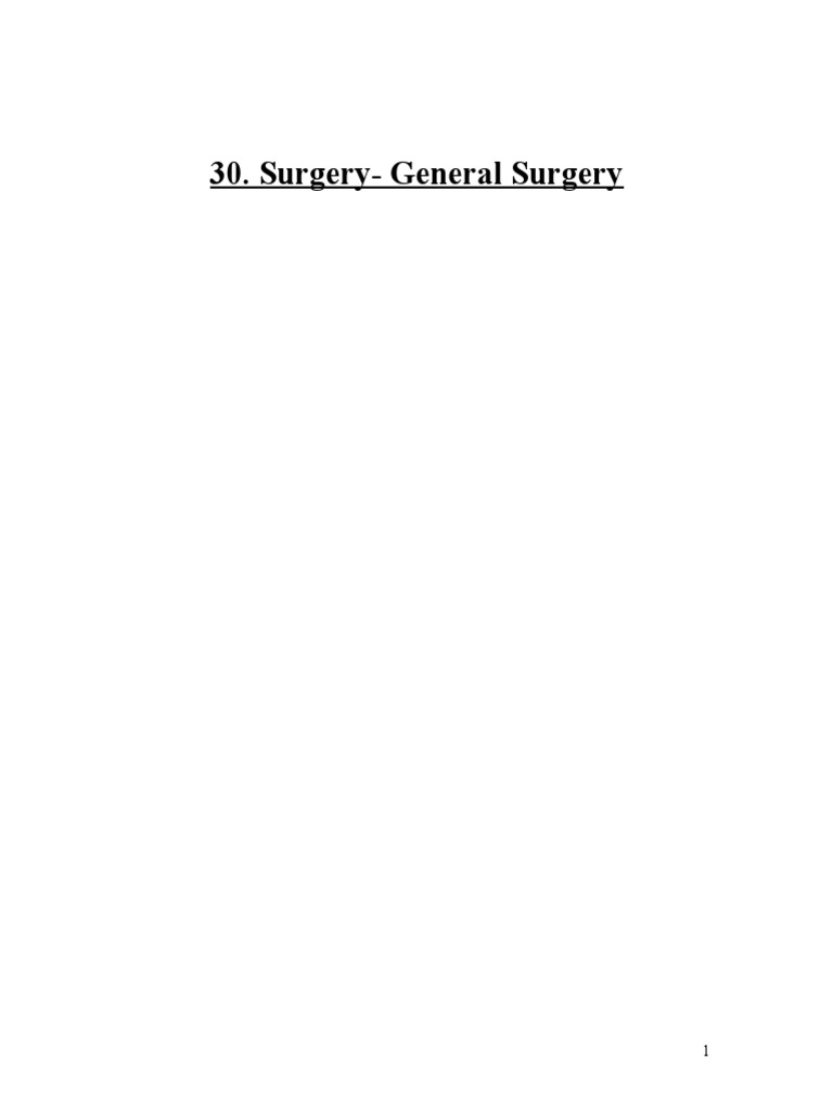 Surgery - General Surgery | PDF | Cirrhosis | Pancreatic Cancer
