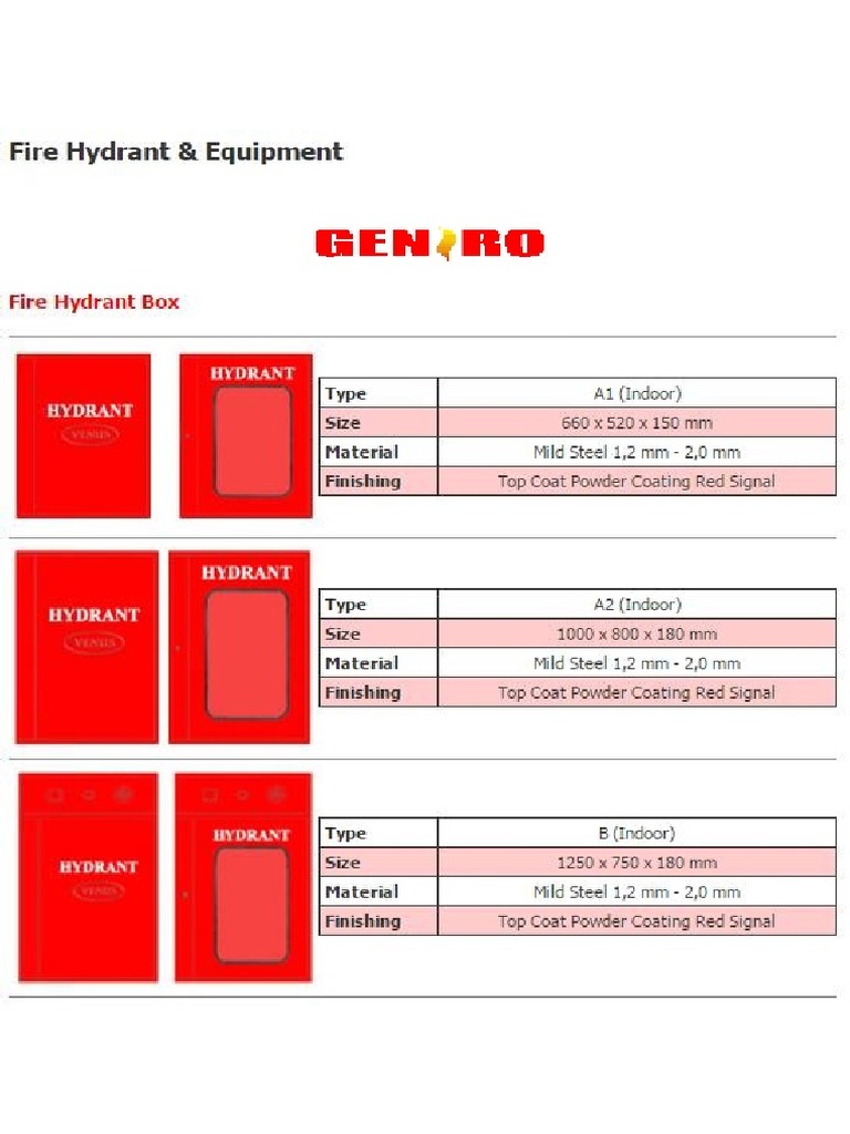 Geniro - Fire Hydrant & Equipment | PDF