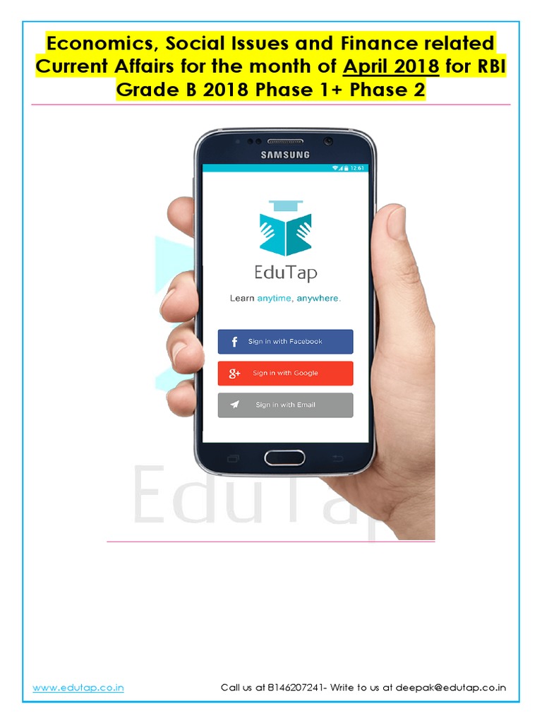 Edutap April - 2018 PDF | PDF | Reserve Bank Of India | Asian ...