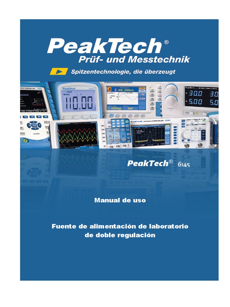 PeakTech 6145 111017 ES | PDF | Corriente continua | Corriente eléctrica