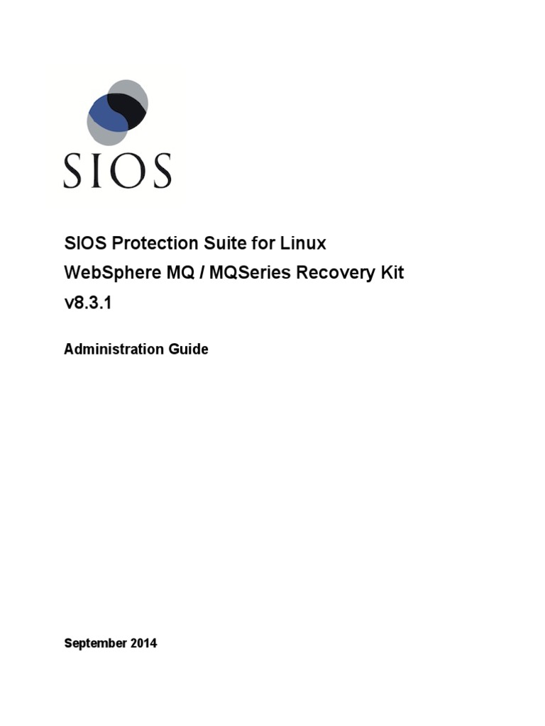 Sios Protection Suite For Linux Websphere MQ / Mqseries Recovery Kit V8.3.1 | PDF | Computer ...