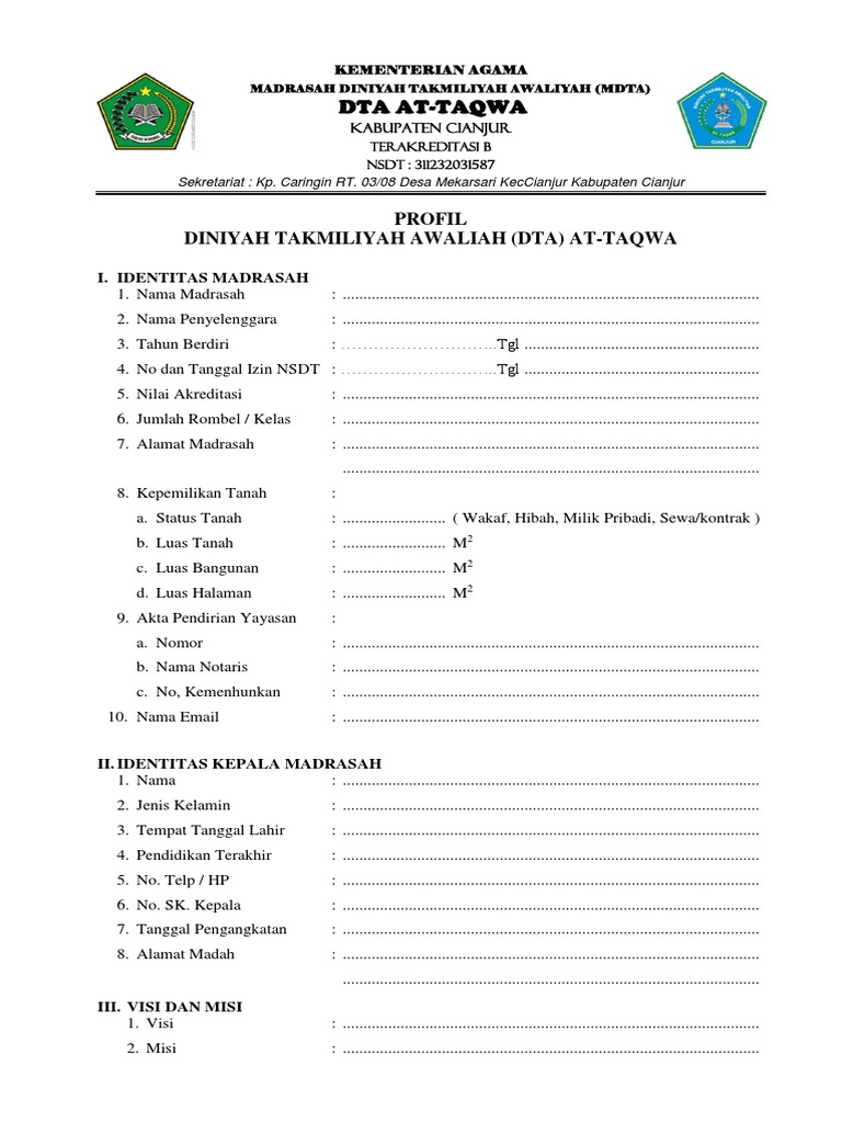 Profil DTA AT-TAQWA | PDF