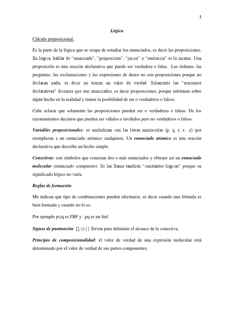 Clase Logica Mer | PDF | Proposición | Verdad