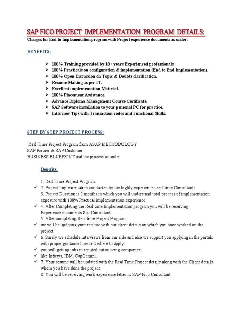 Sap Fico Project Implementation Training | Download Free PDF | Sap Se | Business Process