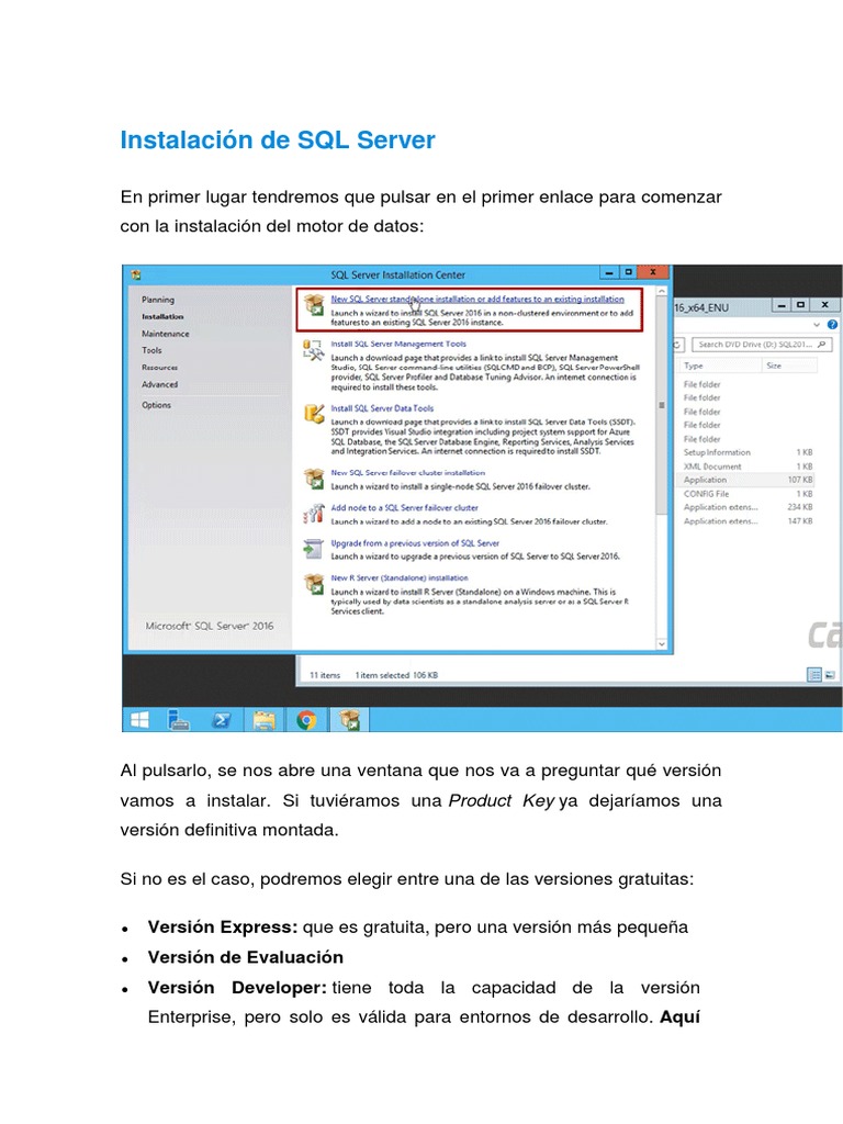Instalación de SQL Server | PDF | Servidor SQL de Microsoft | SQL