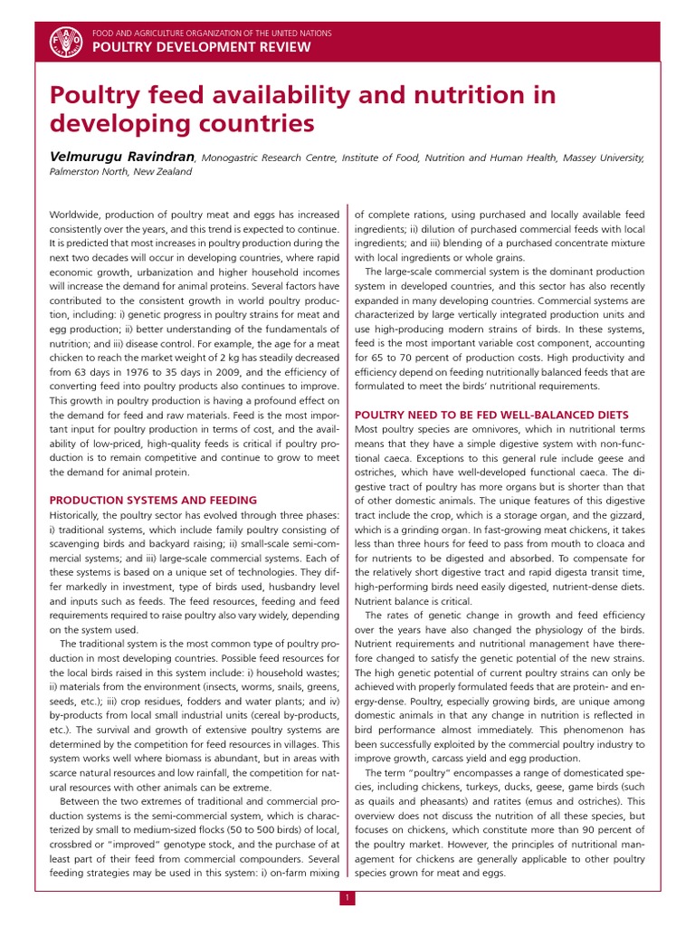 Feeding Poultry: Understanding Nutrient Requirements and Feeding ...