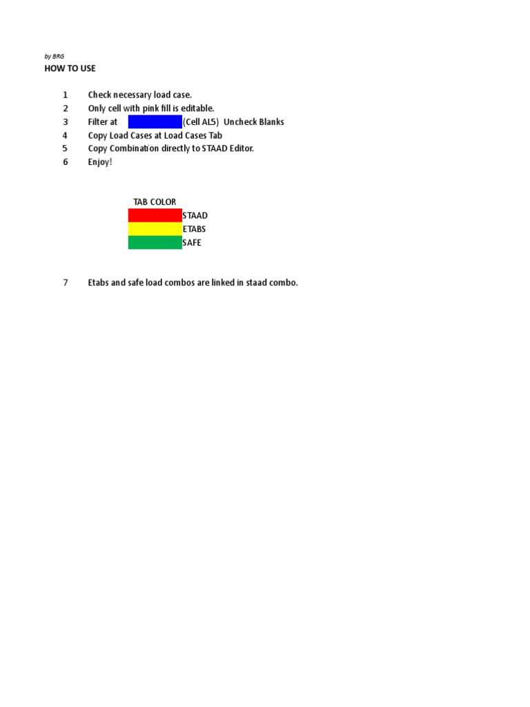 Load Comb Generator For STAAD, ETABS, SAFE | PDF | Water | Earth Sciences