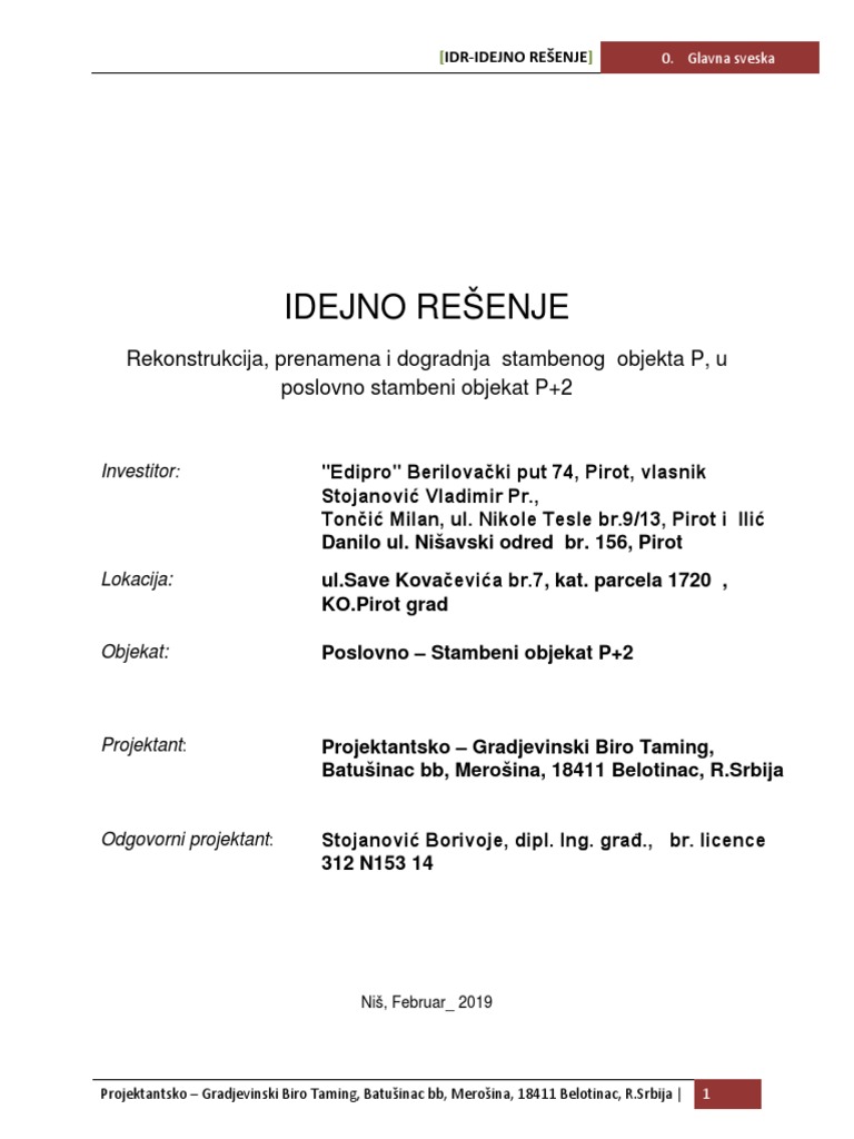 IDEJNO RESENJE Komplet v6 P PDF | PDF