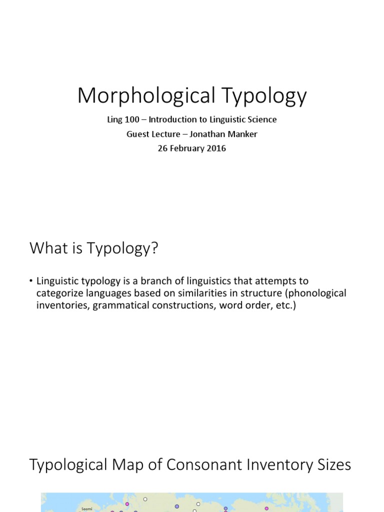 Morphological Typology Overview | PDF | Morphology (Linguistics) | Word