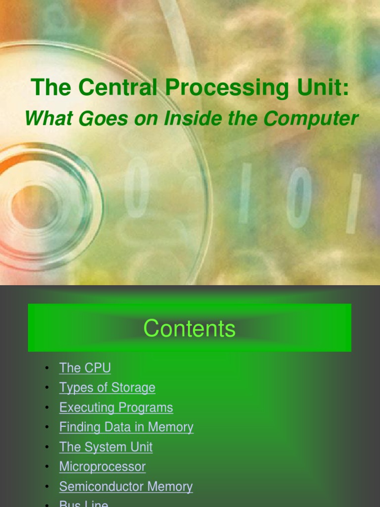 CPU | PDF | Central Processing Unit | Random Access Memory