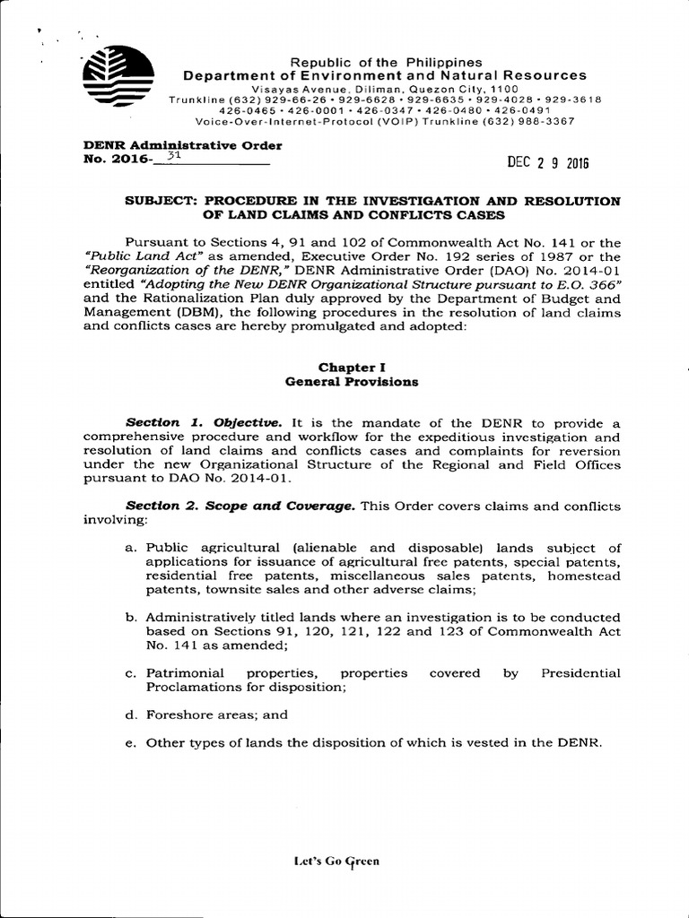 Denr Ao-2016-31 PDF | PDF