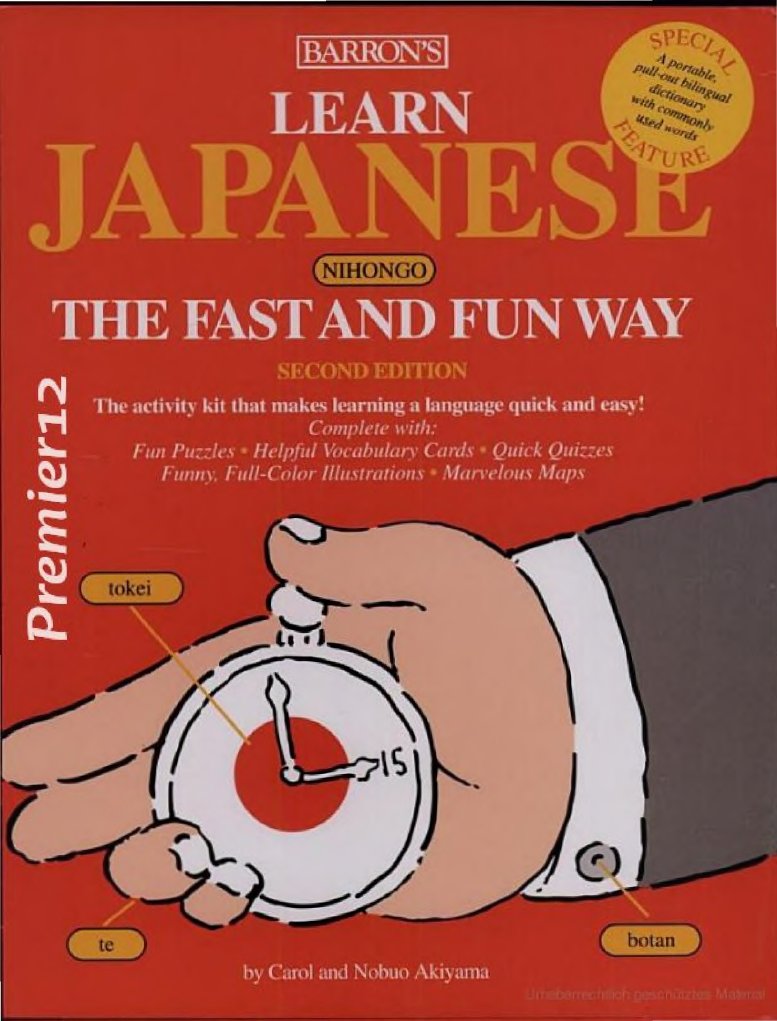 Learn Japanese The Fast and Fun Way | PDF