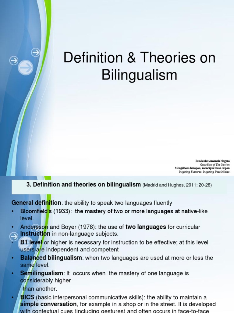 Definition & Theories on Bilingualism: Powerpoint Templates ...
