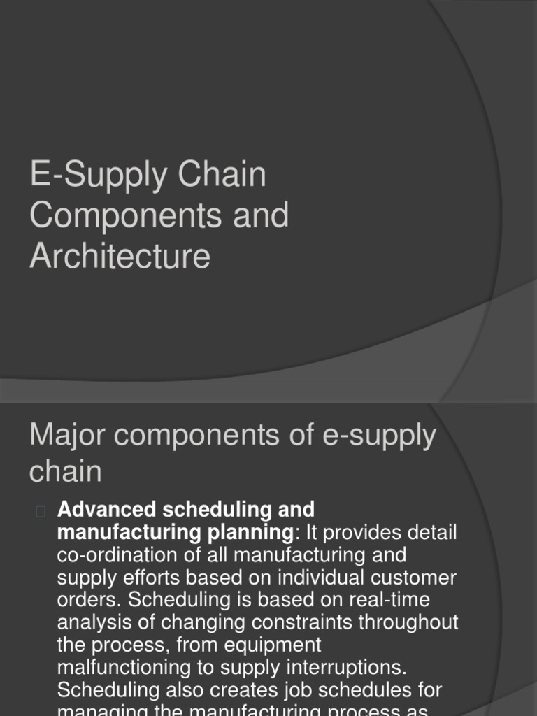 Components of E-Scm | PDF | Supply Chain | Databases