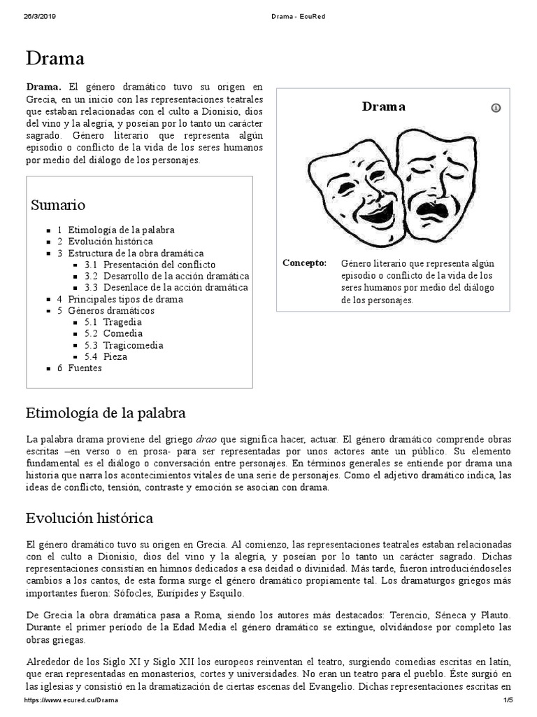 Introducción al Género Dramático | PDF | Comedia | Teatro