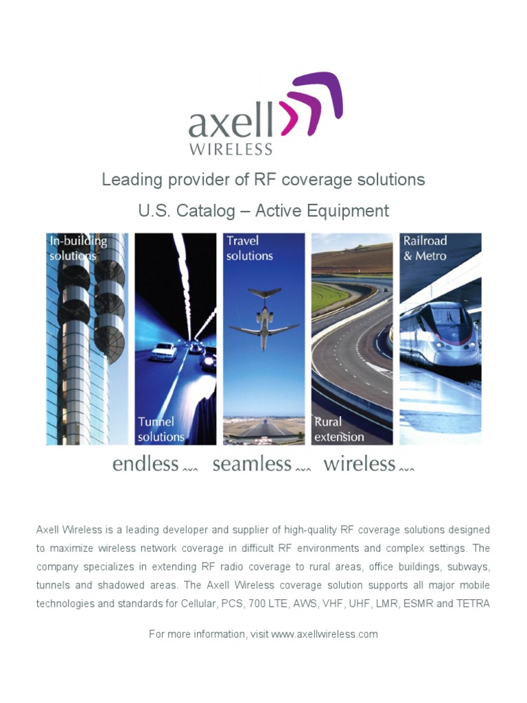 Axell Wireless Active Catalog | PDF | Bandwidth (Signal Processing) | Radio